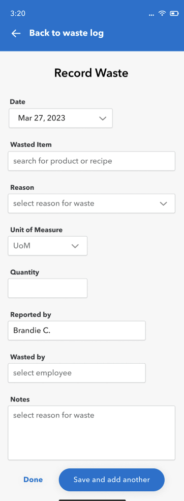 Waste Log - Track Your Waste – MarginEdge